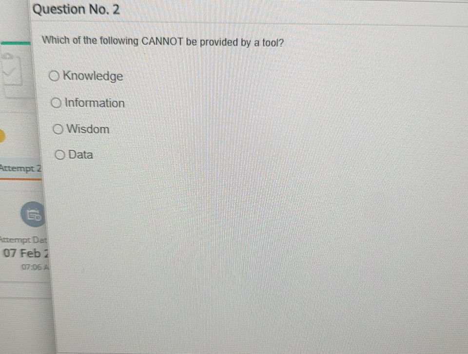 Question No 2 Which of the following CANNOT | StudyX