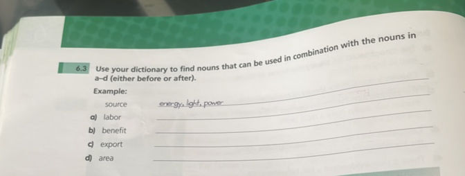 63 Use your dictionary to find nouns that | StudyX