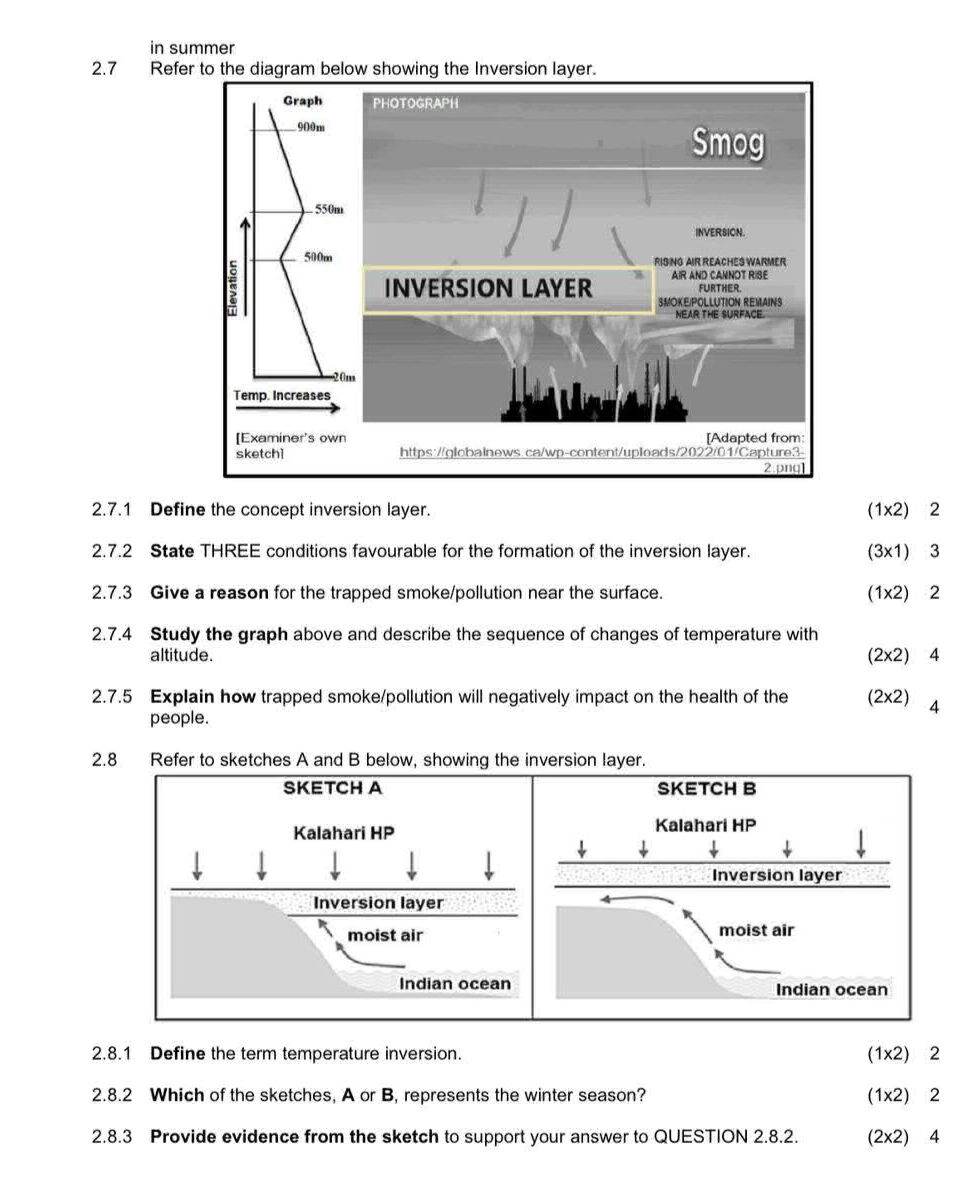 27 in summer Refer to the diagram below | StudyX