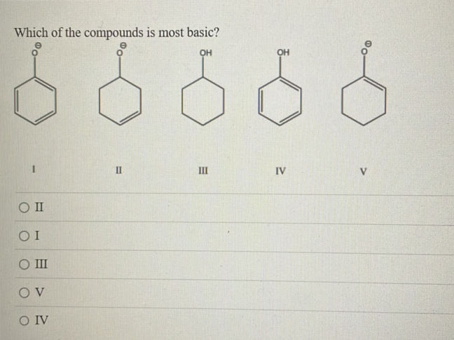 Which of the compounds is most basic ( I ) ( | StudyX