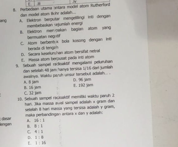 8 Perbedaan utama antara model atom | StudyX