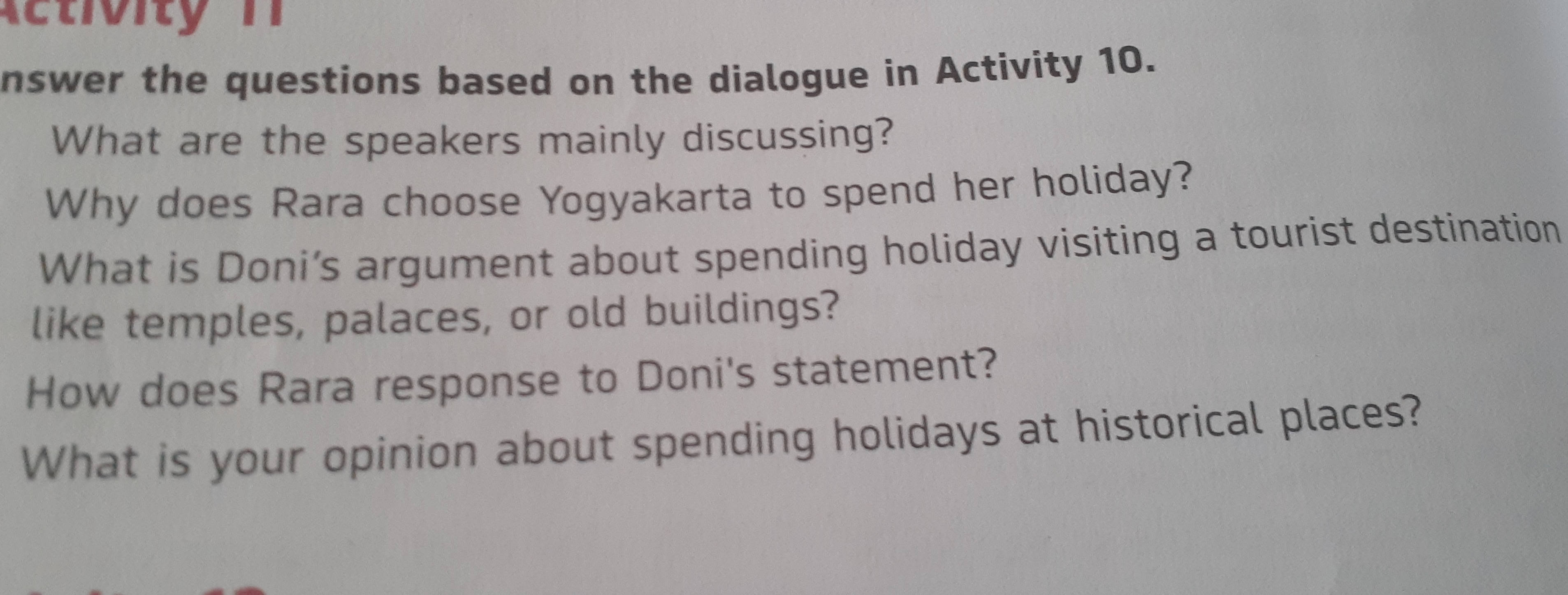Answer the questions based on the dialogue | StudyX