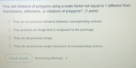 How are dilations of polygons using a scale | StudyX