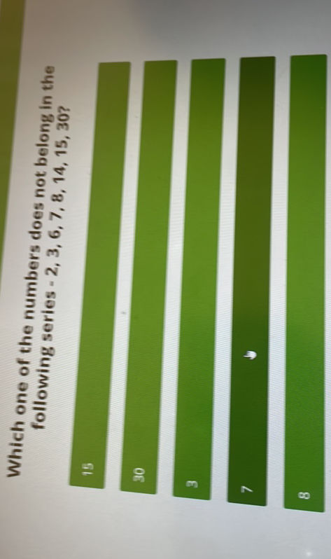 Which one of the numbers does not belong in | StudyX