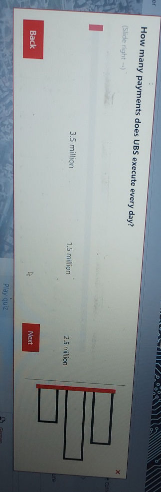 How many payments does UBS execute every day | StudyX