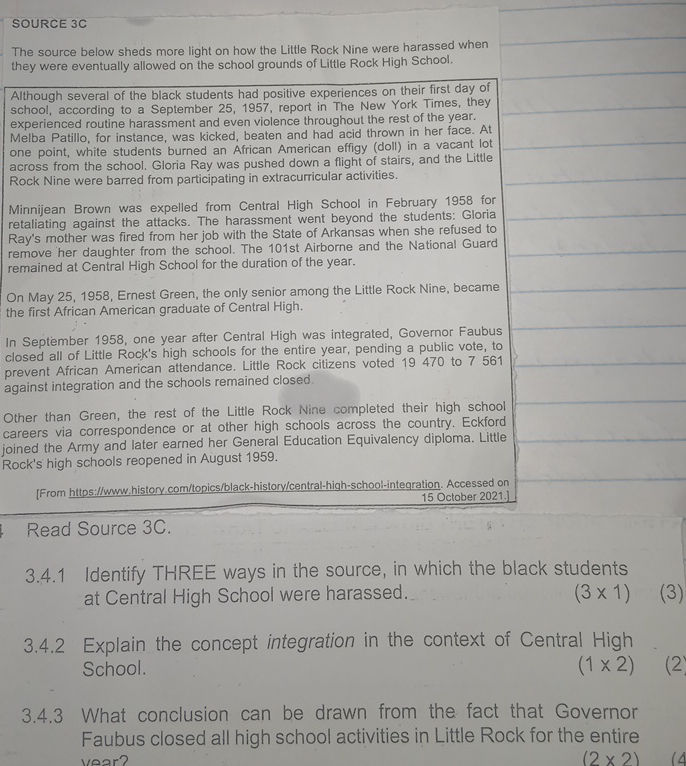 Read Source 3C. 3.4.1 Identify THREE ways | StudyX