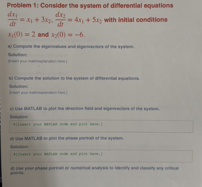 Problem 1: Consider the system of | StudyX