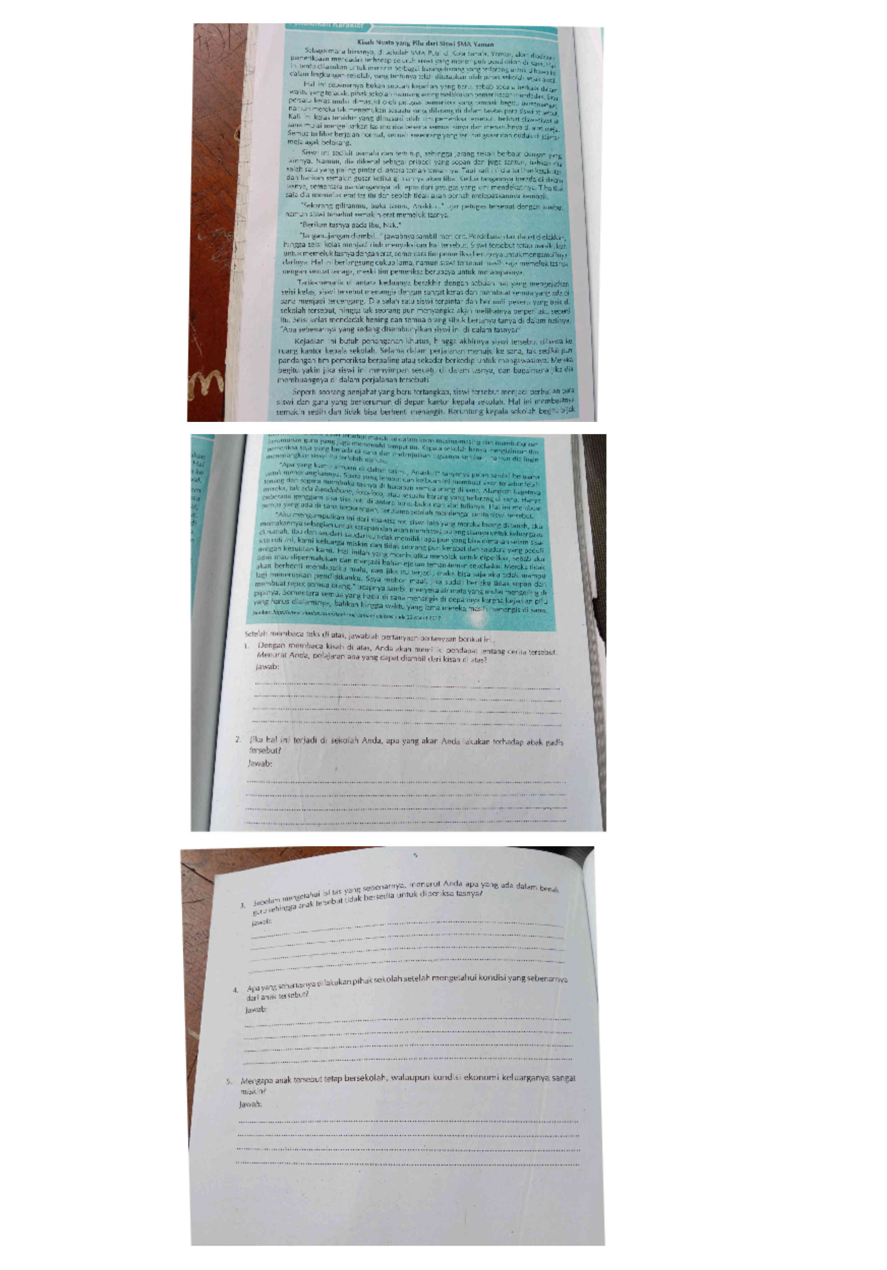 Setelah membaca teks di atas, jawablah | StudyX