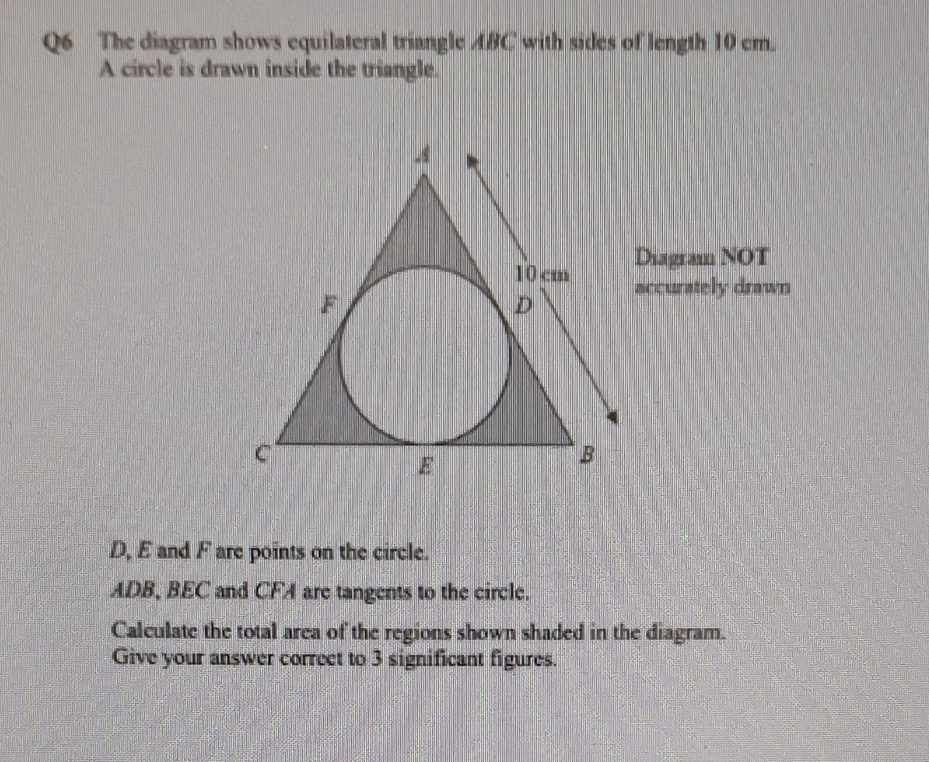 The diagram shows equilateral triangle $ABC$ | StudyX