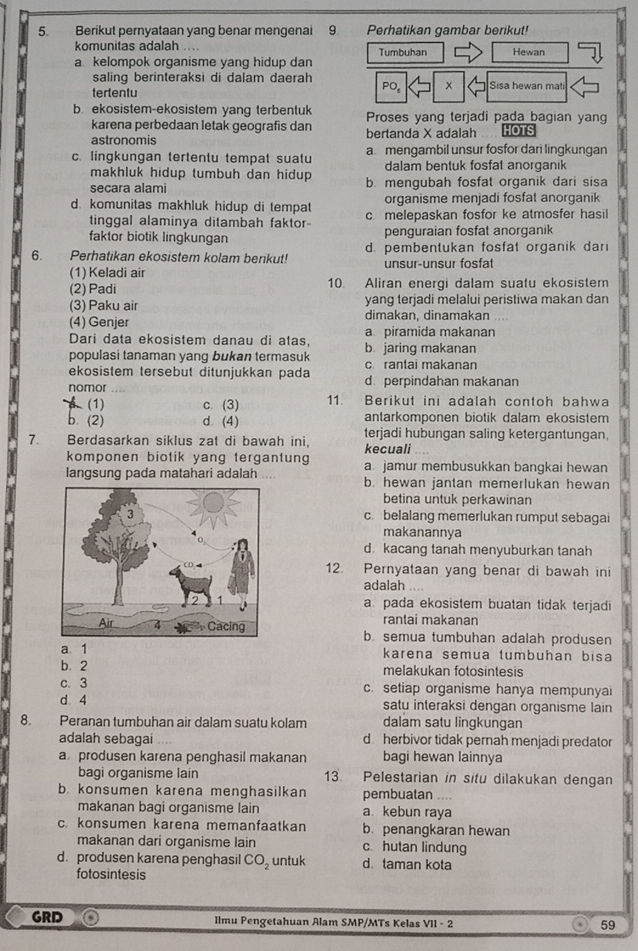 5. Berikut pernyataan yang benar mengenai | StudyX