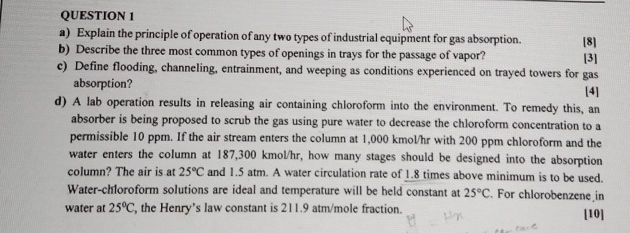 QUESTION 1 a) Explain the principle of | StudyX