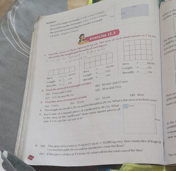 1 Find the areas of these figures in sq cm | StudyX