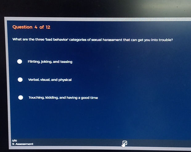 Question 4 of 12 What are the three bad