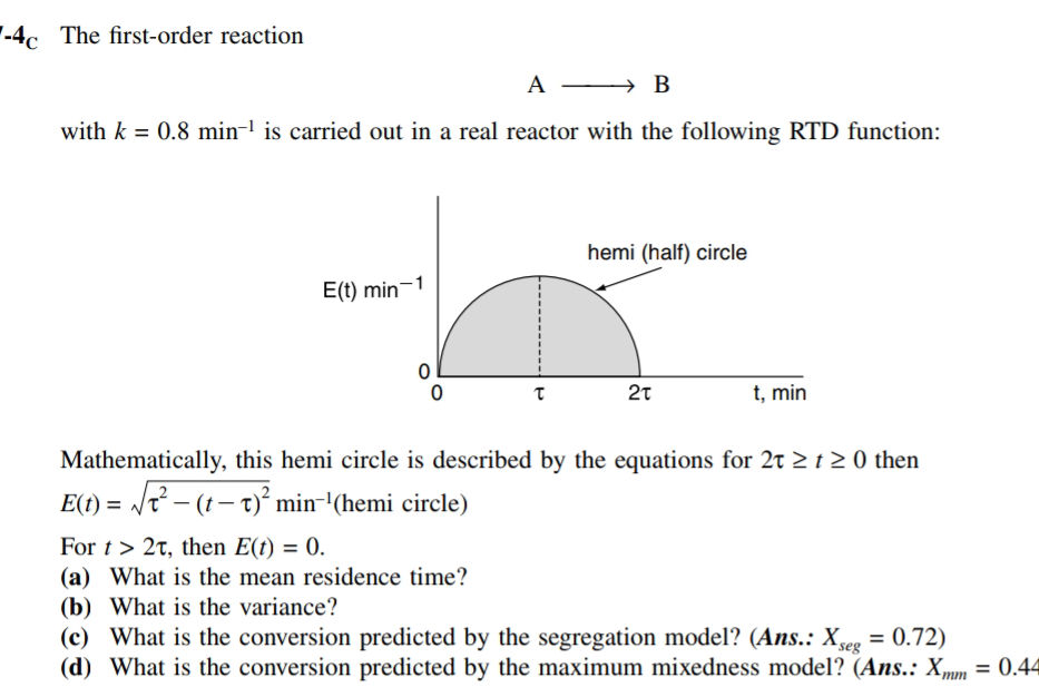 The first-order reaction A B with k = 08 | StudyX