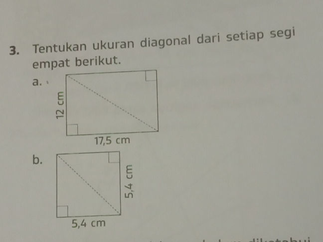 3 Tentukan ukuran diagonal dari setiap segi | StudyX