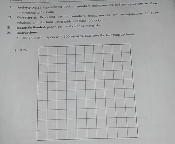 Activity No.1: Representing decimal numbers
