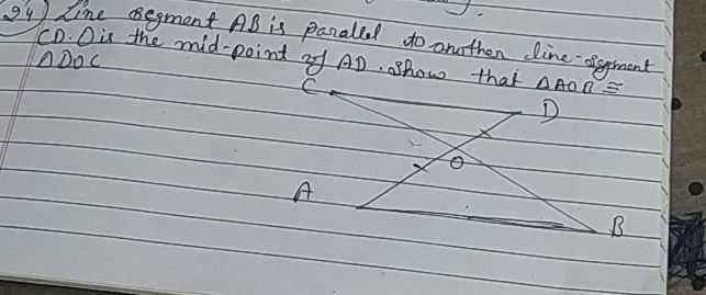 Line segment AB is parallel to another | StudyX