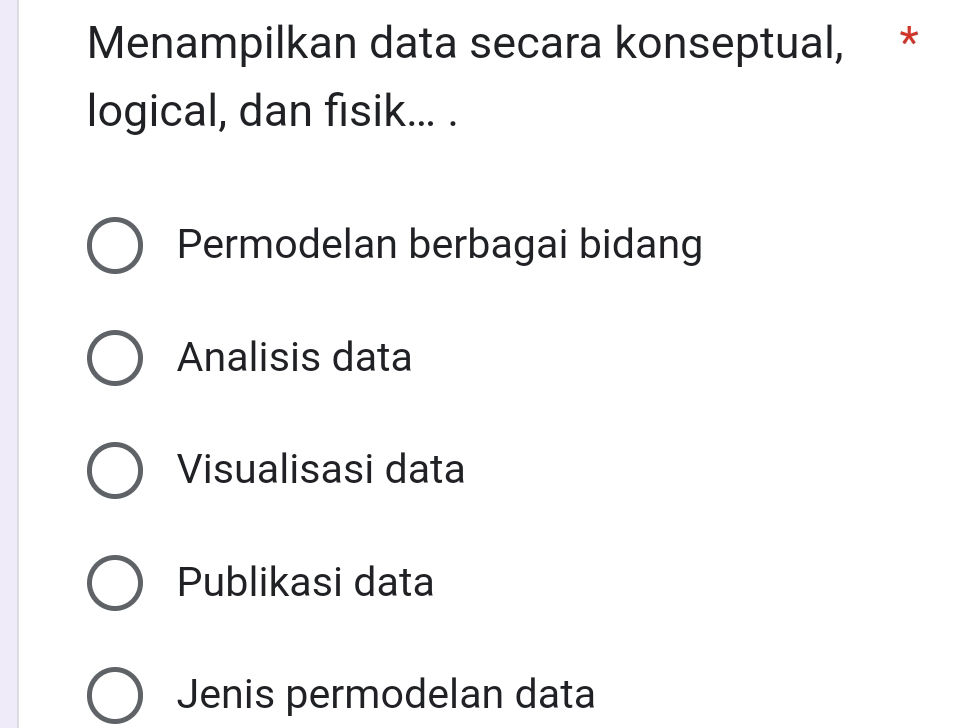 Menampilkan data secara konseptual logical | StudyX