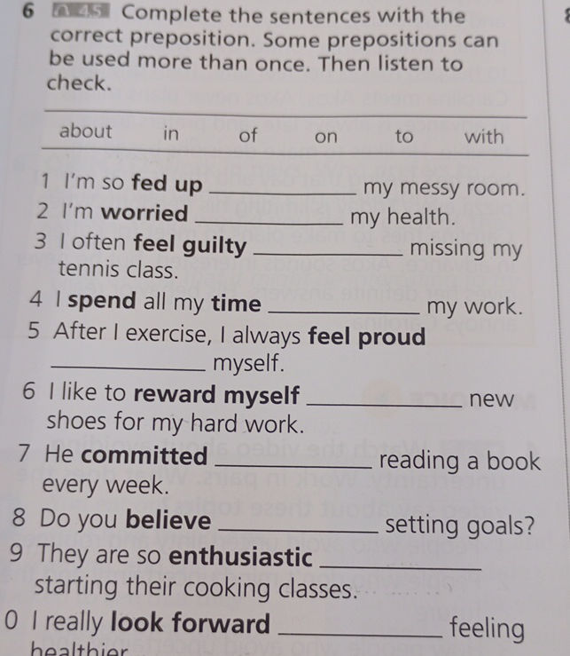 Complete the sentences with the correct | StudyX