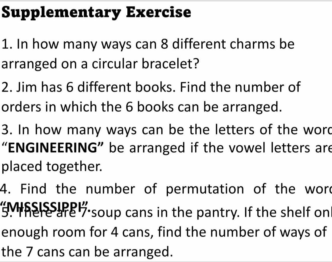 1 In how many ways can 8 different charms be | StudyX