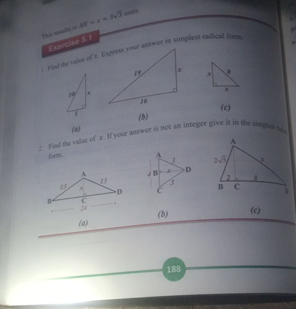 1 Find the value of x Express your answer in | StudyX