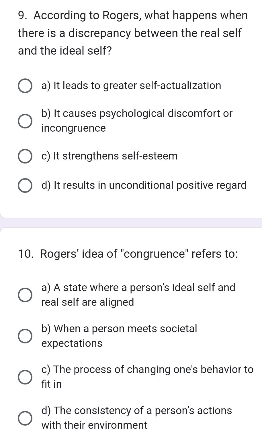 9 According to Rogers what happens when | StudyX