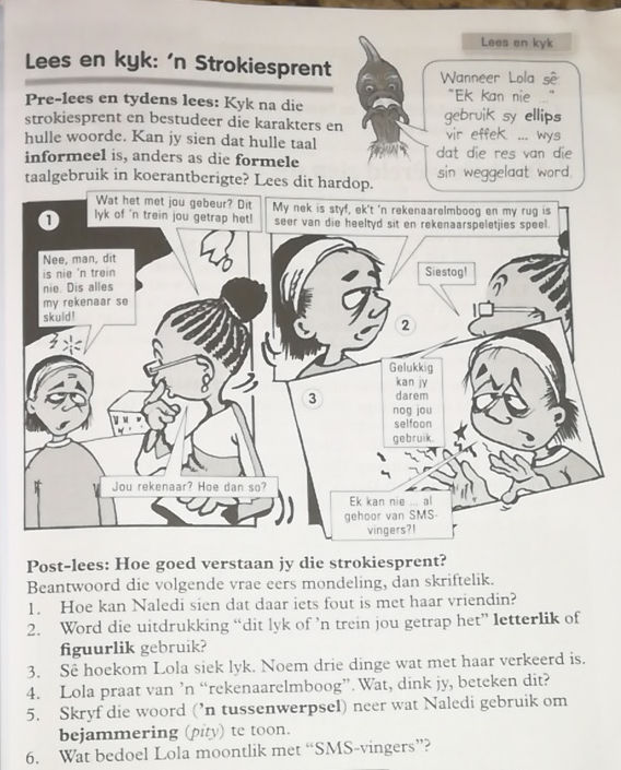 Lees en kyk n Strokiesprent Pre-lees en | StudyX