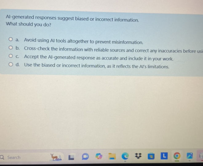Al-generated responses suggest biased or | StudyX