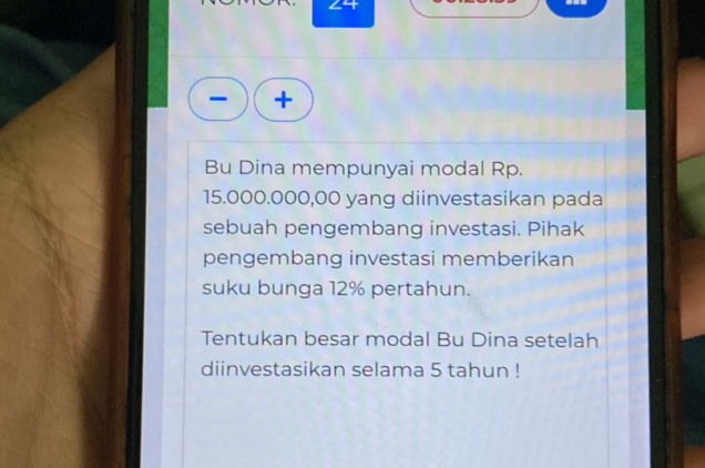 Bu Dina mempunyai modal Rp 1500000000 yang | StudyX