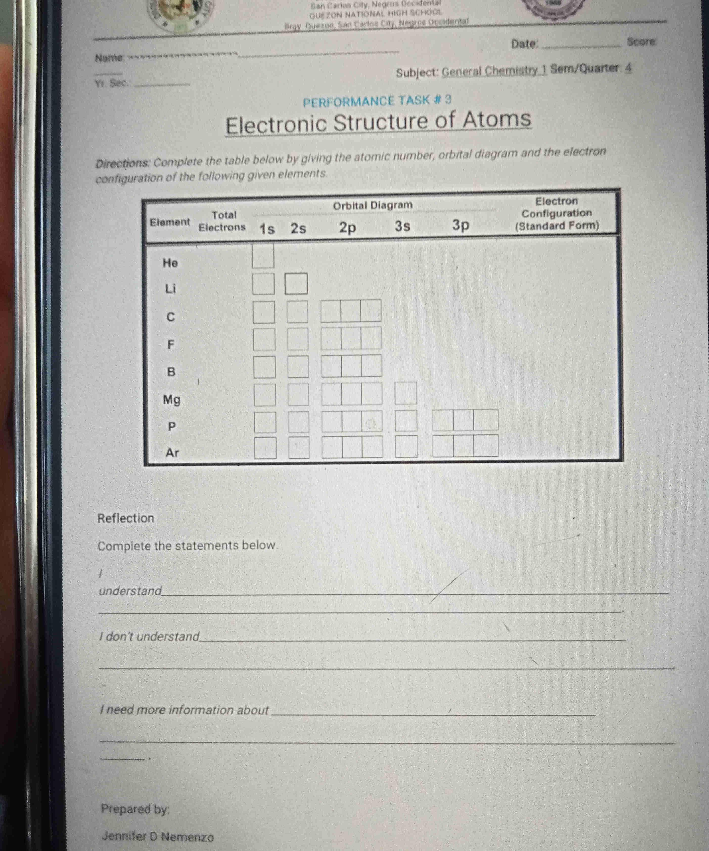 Directions: Complete the table below by | StudyX