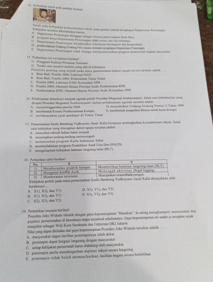 14 Perhatikan tokoh pada gambar berikut | StudyX