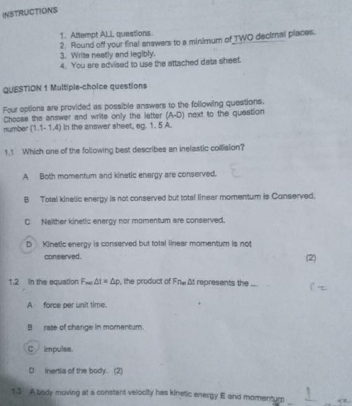 INSTRUCTIONS 1 Attempt ALL questions 2 | StudyX