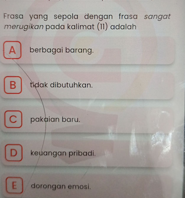 Frasa yang sepola dengan frasa sangat | StudyX