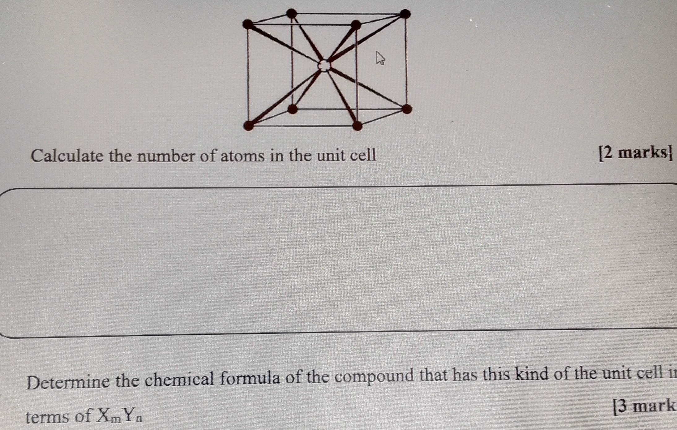 Calculate the number of atoms in the unit | StudyX