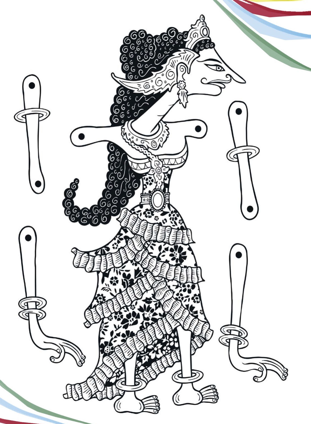 This image contains a drawing of a Wayang | StudyX