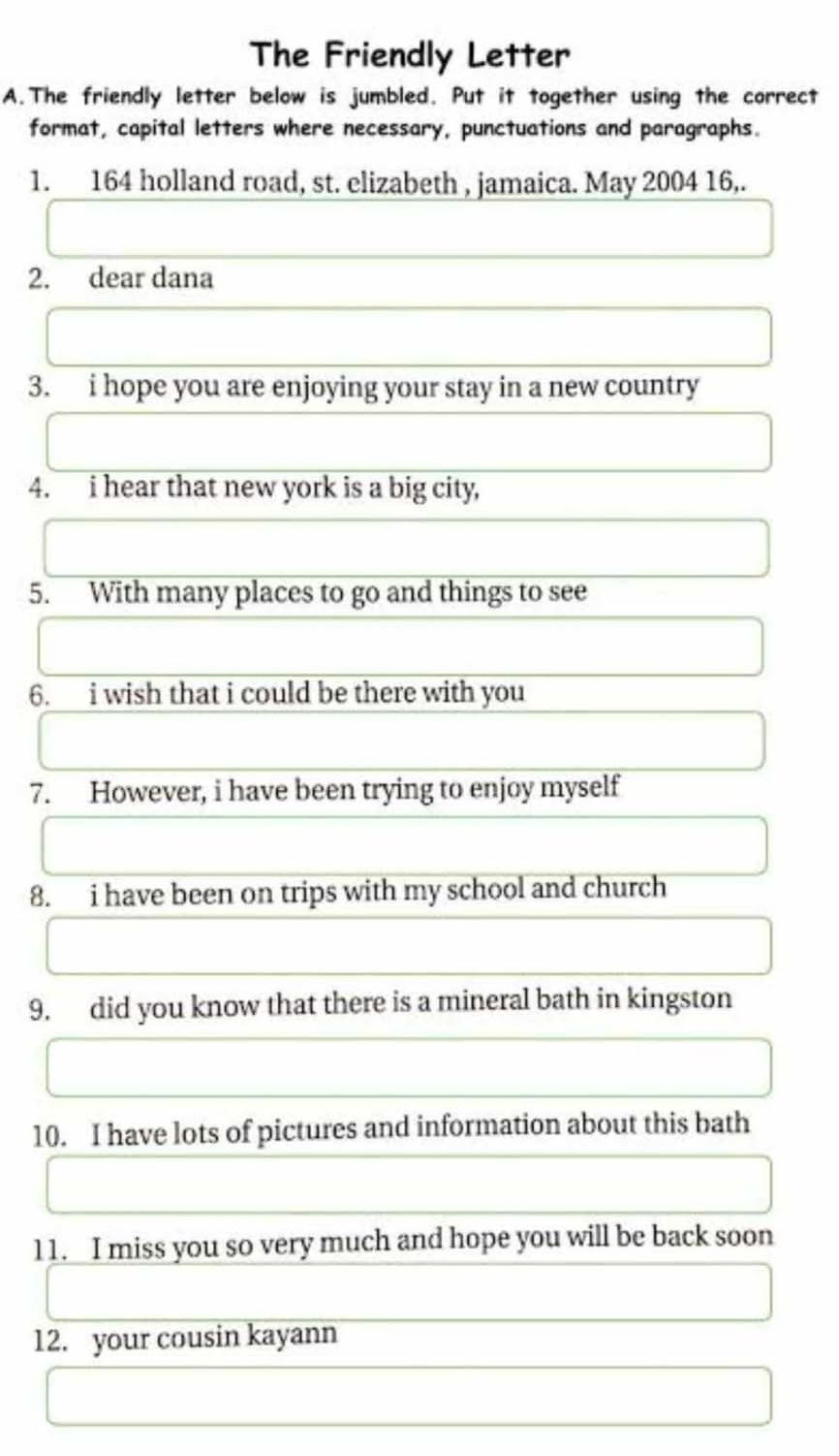 The Friendly Letter A The friendly letter | StudyX