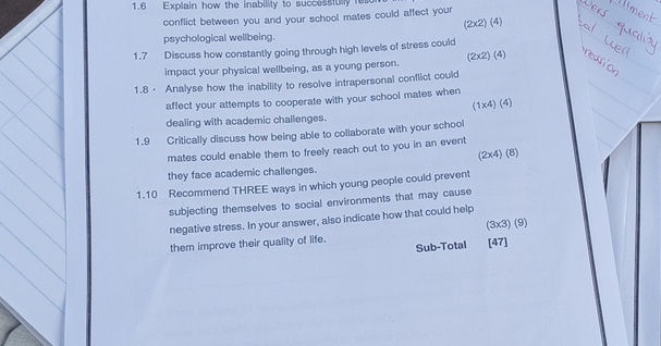 16 Explain how the inability to successfully