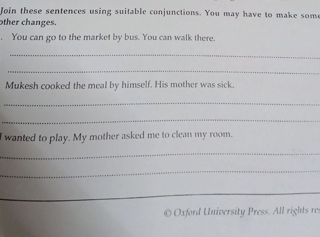 Join these sentences using suitable | StudyX