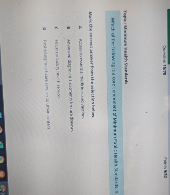 Which of the following is a core component | StudyX