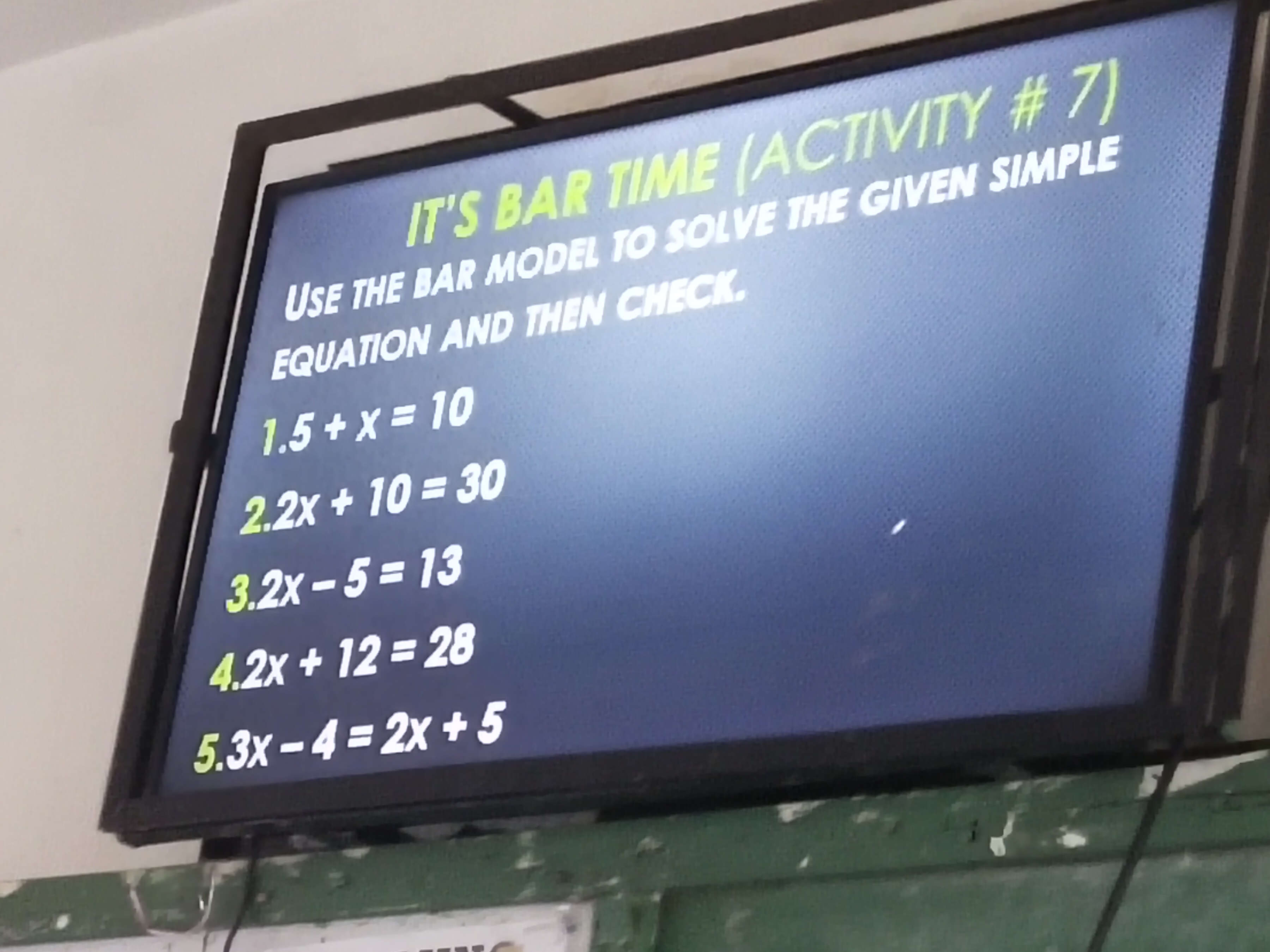 USE THE BAR MODEL TO SOLVE THE GIVEN SIMPLE | StudyX