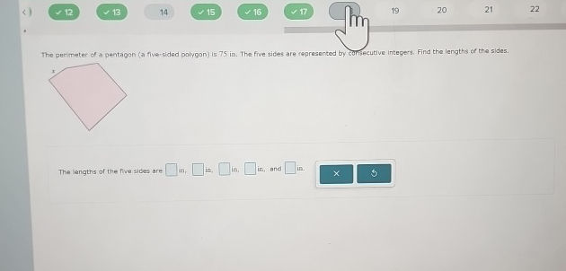 The perimeter of a pentagon (a five-sided | StudyX