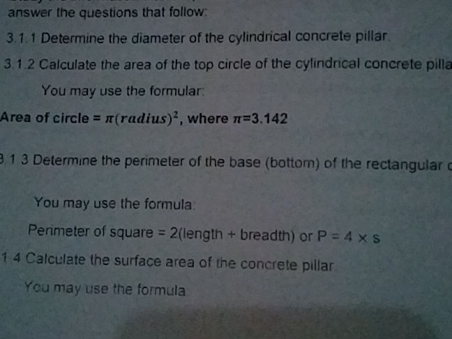 311 Determine the diameter of the | StudyX