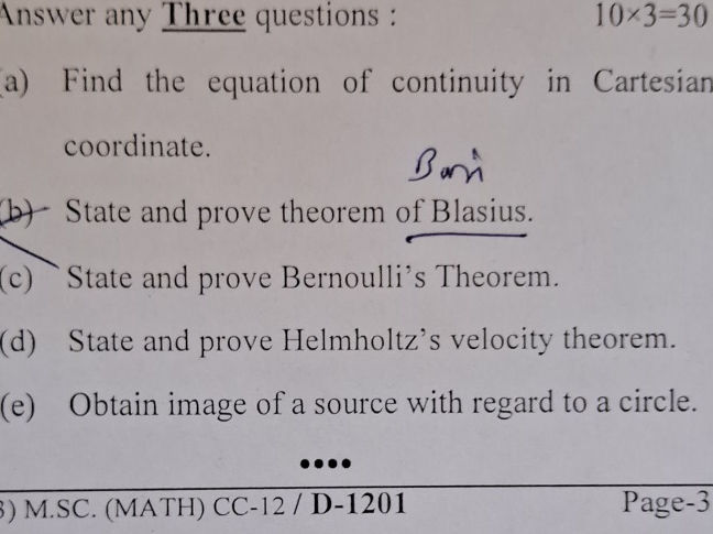 Answer any Three questions a) Find the | StudyX