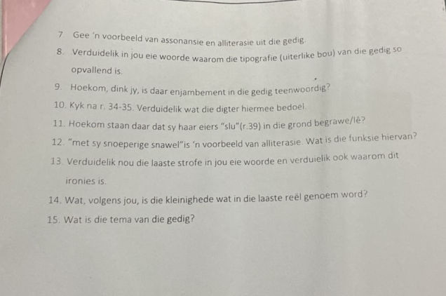 7 Gee in voorbeeld van assonansie en | StudyX