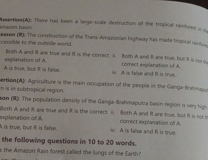Why is the Amazon Rain forest called the | StudyX