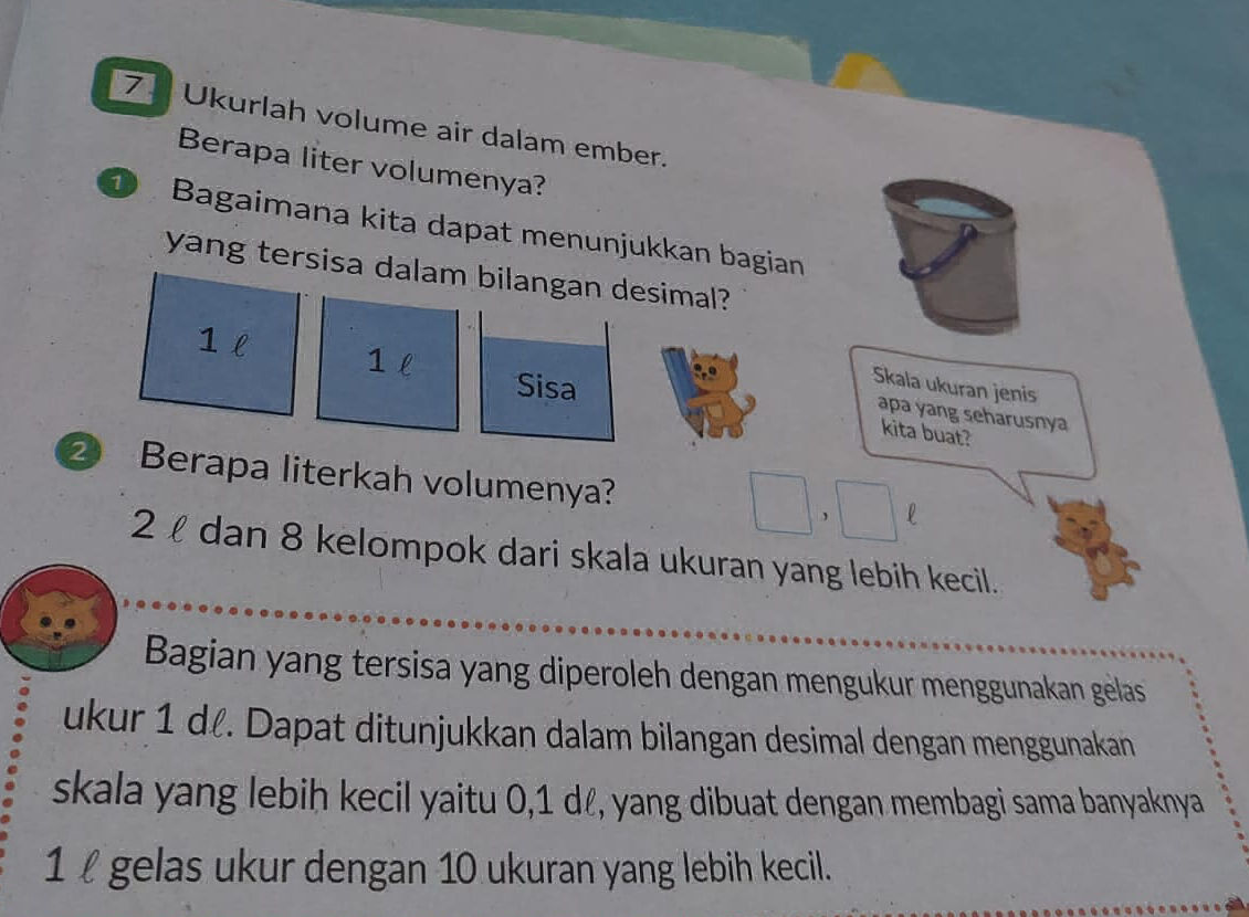 7 Ukurlah volume air dalam ember 1 Berapa | StudyX
