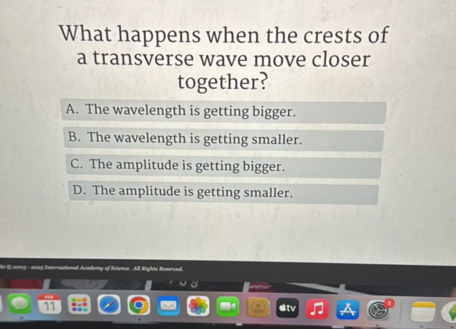 What happens when the crests of a transverse | StudyX