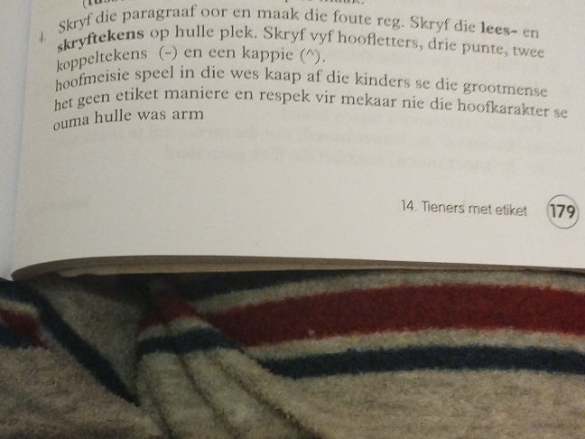Skryf die paragraaf oor en maak die foute