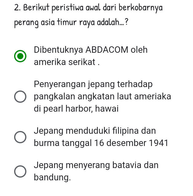 2 Berikut peristiwa awal dari berkobarnya | StudyX