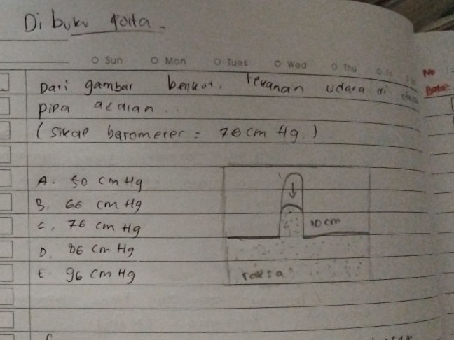 Dari gambar berikut tekanan udara di atas | StudyX